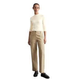 Marc O'Polo MARC O'POLO Damen Chinohose "aus Organic Cotton-Mix mit Lyocell", beige, Gr. 34, unifarben, Obermaterial: 69% Baumwolle, 29% Lyocell, 2% Elasthan,