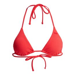 Roxy Damen Triangel-Bikini-Top "Lagos Tiki Tri", rot, Gr. S, Obermaterial: 92% Polyester, 8% Elasthan., Bikini-Oberteile