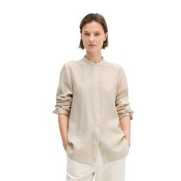 Marc O'Polo MARC O'POLO Damen Langarmbluse "aus Viskose-Mix", beige, Gr. 42, unifarben, Obermaterial: 83% Viskose, 17% Polyamid, Blusen