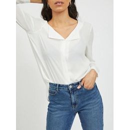 Vila Damen Blusenshirt "VILUCY L/S SHIRT - NOOS", wei&szlig;, Gr. M, unifarben, Web, Obermaterial: 100% Polyester, Shirts