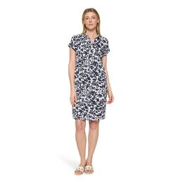 Cartoon Damen Druckkleid "Damen mit &uuml;berschnittenen &Auml;rmeln", blau, Gr. 34, Obermaterial: 98% Polyester, 2% Elasthan, Kleider