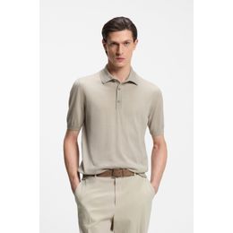 Kurzarmpullover BOSS "Nolano", Herren, Gr. XXL, open beige286, Strick, Obermaterial: 100% Schurwolle, unifarben, regular fit h&uuml;ftbedeckend, Rippb&uuml;ndchen, Pullover, aus Schurwolle, Polokragen