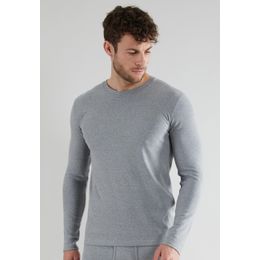 G&ouml;tzburg G&Ouml;TZBURG Herren Unterziehshirt "Thermo", Gr. 7, grau, Single Jersey, Obermaterial: 55% Baumwolle, 40% Polyester, 5% Elasthan, meliert, Unterhemden,