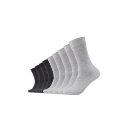 Socken Camano "Socken 9er Pack", Damen, Gr. 35-38, grau (light grau melange anthrazit), 70% Baumwolle, 20% Polyamid, 7% Polyester, 3% Elasthan, uni, Socken Socken