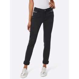 CR&Eacute;ATION L CREATION L Damen Bequeme Jeansschwarz denim, Gr. 21, unifarben, 51% Baumwolle, 23% Polyester, 14% Lyocell, 10% Viskose, 2% Elasthan, Netzware:15%