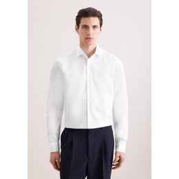 Seidensticker Herren Businesshemd "Schwarze Rose", wei&szlig;, Gr. 45, unifarben, 100% Baumwolle, Hemden, Slim 1/1 Extra lang Kentkragen Uni
