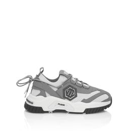 Philipp Plein Herren Sneaker "Predator", Gr. 44, grau, Schuhe