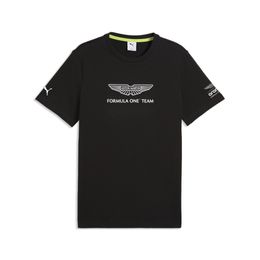 Puma Herren T-Shirt "Puma x ASTON MARTIN ARAMCO F1 TEAM Essentials T-Shirt Herren", schwarz, Gr. XL, clean, Obermaterial: 100% Baumwolle. Rippe: 30%