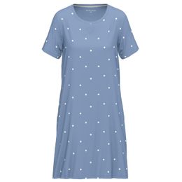 Tom Tailor Damen Nachthemd, Gr. 44, blau, Single Jersey, Obermaterial: 100% Baumwolle, Kleider, Single Jersey Qualit&auml;t