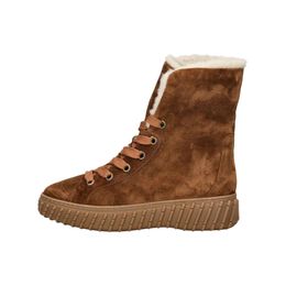 Paul Green Damen Schn&uuml;rstiefelette "Paul Green Stiefelette Veloursleder", Gr. 40,5braun, Veloursleder, Schuhe