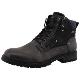 Mustang Shoes Herren Schn&uuml;rboots "Marcas", Gr. 42, grau, Lederimitat, used, Basic, Schuhe, Business Stiefel, Boots mit Textilfutter