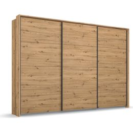 Schwebet&uuml;renschrank Rauch "Kleiderschrank Schrank Garderobe OTELI inkl. 3 Innenschubladen", braun (eiche artisan), B:278cm H:233cm T:68cm, Holzwerkstoff, Schr&auml;nke, Schwebet&uuml;renschrank, inkl. Passepartout optional mit Beleuchtung MADE IN GERMANY