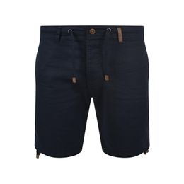 Leinenhose INDICODE "Leinenhose IDMoses", Herren, Gr. L, N-Gr, blau (night sky), Obermaterial: 55% Leinen LI. 45% Baumwolle CO., regular fit kurz, Hosen
