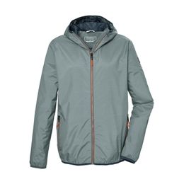 Outdoorjacke Killtec "KOS 112 MN JCKT", Herren, Gr. XL, blau (graublau), Oberstoff: 100% Polyester (recycelt), Futter: 100% Polyester, Jacken Outdoorjacke, Herren Funktionsjacke: leicht, wasser- und winddicht, atmungsaktiv