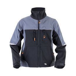 Terratrend Job Outdoorjacke "Softshell", schwarz, Gr. 152, Obermaterial: 94% Polyester PES. 6% Elasthan EL., Jacken