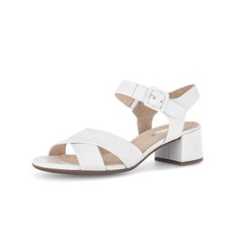 Riemchensandale Gabor "Riemchensandale", Damen, Gr. 37,5, wei&szlig;, Schuhe Riemchensandale