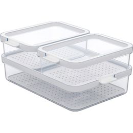 Rotho Cauma K&uuml;hlschrankorganizer Set 3 teilig 2 x 1,2 Liter / 2,6 Liter - K&uuml;hlschrank-Zubeh&ouml;r