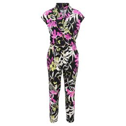Jumpsuit Betty Barclay "Jumpsuit mit Eingrifftaschen", Damen, Gr. 36, EURO, schwarz (schwarz, khaki), Obermaterial: 94% Polyester PES. 6% Elasthan EL., Overalls Jumpsuit