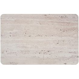 Badematte Wenko "Modell Puna", beige, H:10mm, Badematten, Badematte, rutschfest, stark wasserabsorbierend, aus Kieselgur