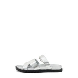 FINDLAY Damen Sandale "DRIES", Gr. 41silberfarben, Lederimitat, Schuhe, mit ergonomischem Fu&szlig;bett und Klettverschluss