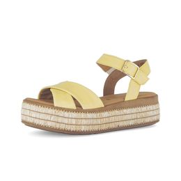 Gabor Damen Plateausandaletten "Plateau Sandale", Gr. 41, gelb, Schuhe