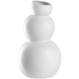 Dekovase Leonardo "Schneemann", wei&szlig;, H:26cm &Oslash;:15cm, Keramik, Vasen, Dekovase, aus Keramik