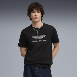 Puma Herren T-Shirt "Puma x ASTON MARTIN ARAMCO F1 TEAM Essentials T-Shirt Herren", schwarz, Gr. L, clean, Obermaterial: 100% Baumwolle. Rippe: 30%