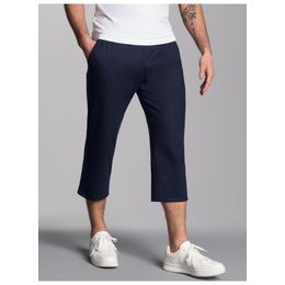 TRIGEMA Herren Jerseyhose "TRIGEMA 3/4 Freizeithose", blau, Basic, Gr. XL, Single Jersey, 100% Baumwolle, Hosen