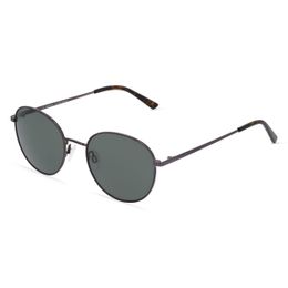 Fielmann OU 001 SUN CL | Unisex-Sonnenbrille | Fassung: Vollrand, Panto, Edelstahl, Gun Dunkel | Glasfarbe: G15