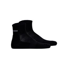 Salomon Herren Kurzsocken "Socken EVASION ANKLE 2P 2er Pack", Gr. 36, schwarz, Obermaterial: 75% Baumwolle CO. 22% Polyamid PA. 3% Elasthan EL.,