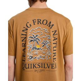 T-Shirt Quiksilver "Evo Learning From Nature", Herren, Gr. XL, tobacco braun, Obermaterial: 100% Walkfrottier;, Shirts T-Shirt