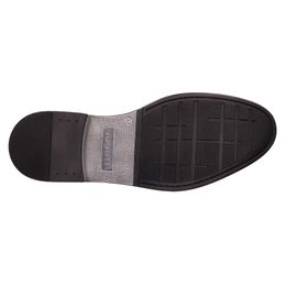 Bugatti Herren Schn&uuml;rschuh, Gr. 44, schwarz, Leder, Schuhe, Blockabsatz, Abendschuh, Festtagsschuh, Businessschuh, Logopr&auml;gung