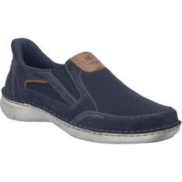 Slipper Josef Seibel "New Anvers 25, nachtblau-kombi", Herren, Gr. 43, blau (nachtblau, kombi), Obermaterial: 80% Rindsleder Leather cow. 20% Textilmaterial TEXMAT., Schuhe Slipper
