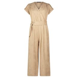 Jumpsuit Betty Barclay "Jumpsuit mit Eingrifftaschen", Damen, Gr. 42, EURO, beige, Obermaterial: 92% Polyester PES. 8% Elasthan EL., Overalls Jumpsuit