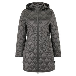 Outdoorjacke Betty Barclay "Outdoorjacke mit abnehmbarer Kapuze", Damen, Gr. 40, grau (dunkel grau), Obermaterial: 100% Polyamid PA., Jacken Outdoorjacke
