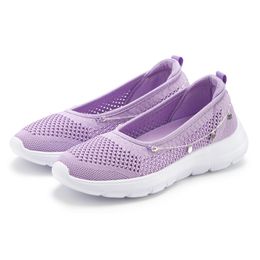 Sneaker Lascana "Slip-On-Sneaker, Freizeitschuh, Slipper", Damen, Gr. 40, lila (flieder), Obermaterial: 100% Textilmaterial. Decksohle: 100% Textilmaterial. Laufsohle: 100% Synthetik, unifarben, Schuhe Sneaker, Slipper, Ballerina, Halbschuhe zum Reinschl&uuml;pfen VEGAN