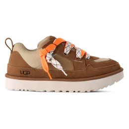 UGG Australia Sneaker UGG "Unisex LO LOWMEL", Herren, Gr. 15 (49,5), chestnut, Textil, Veloursleder, Schuhe Sneaker, Halbschuh, Schn&uuml;rschuh Freizeitschuh mit trendiger Laufsohle