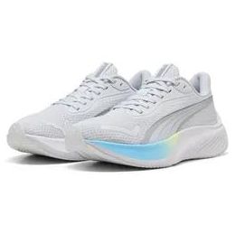 Laufschuh Puma "POUNCE LITE", Damen, Gr. 40,5, silber mist, vibrant blau, apple spritz, Textil, Schuhe Laufschuh, mit PROTREAD Gummilaufsohle, mit SOFTFOAM+ D&auml;mpfungstechnologie