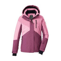 Skijacke Killtec "KSW 209 GRLS SKI JCKT", M&auml;dchen, Gr. 164, himbeere, Obermaterial: 100% Polyester;Futter: 100% Polyester;F&uuml;llung: 100% Polyester, Jacken Skijacke, M&auml;dchen-Skijacke: wasserdicht, atmungsaktiv, Colourblock-Design