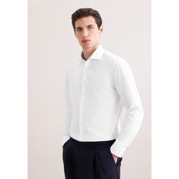 Seidensticker Herren Businesshemd "Schwarze Rose", wei&szlig;, Gr. 44, unifarben, 100% Baumwolle, Hemden, Slim 1/1 Kentkragen Uni