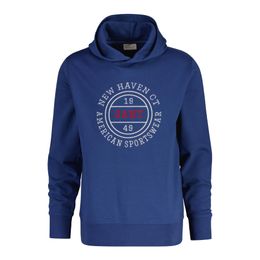 Kapuzensweatshirt Gant "GRAPHIC HOODIE", Herren, Gr. 3XL, blau (vintage blau), Sweatware, Obermaterial: 80% Baumwolle, 20% Polyester, unifarben, regular fit normal, Rundhals, eingesetzt Rippb&uuml;ndchen, Sweatshirts, Regular fit mit Kapuze