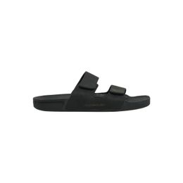 Sandale Quiksilver "Rivi Leather", Herren, Gr. 10 (43), schwarz (schwarz 1), Obermaterial:Obermaterial: Leder / Au&szlig;ensohle: Gummi;, Schuhe Sandale