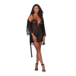 Dreamgirl Chemise & Robe Set, 2 Teile