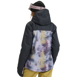 Snowboardjacke Roxy "Roxy Jetty Block 10K", Damen, Gr. L, frost gray pinetrees, Obermaterial: 55% Microfaser, 45% Microfaser;, Jacken Snowboardjacke