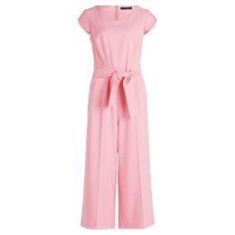 Jumpsuit Betty Barclay "Jumpsuit mit Eingrifftaschen", Damen, Gr. 46, EURO, pink (flamingo pink), Obermaterial: 86% Polyester PES. 14% Elasthan EL., Overalls Jumpsuit