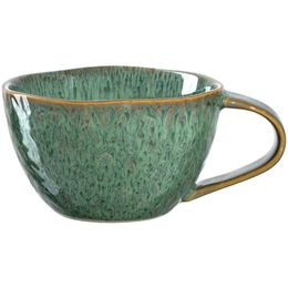 Tasse Leonardo "MATERA", gr&uuml;n, H:6cm &Oslash;:10,39cm, Keramik, Trinkgef&auml;&szlig;e, Tasse, 290 ml, 4-teilig