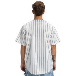 Kurzarmshirt DC Shoes "Slugger", Herren, Gr. M, wei&szlig; (wei&szlig; pinstripe), Obermaterial: 100% Microfaser;, Shirts Kurzarmshirt