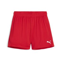 Trainingsshorts Puma "TEAMGOAL SHORTS WMNS", Damen, Gr. L, N-Gr, rot (Puma rot, Puma wei&szlig;), Interlock, Obermaterial: 100% Polyester, unifarben, regular fit kniefrei, Hosen Trainingsshorts, aus Interlock-Material, kniefrei, sportlicher Stil