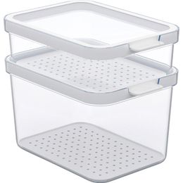 Rotho Cauma K&uuml;hlschrankorganizer Set 2 teilig 1,2 Liter / 2,15 Liter - K&uuml;hlschrank-Zubeh&ouml;r