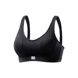 active by Lascana LASCANA ACTIVE Damen Sport-BH, Gr. 80, schwarz, Netz, Obermaterial: 74% Polyamid, 14% Elasthan, 12% Polyester (COOLMAX), BHs, f&uuml;r Sportarten mit